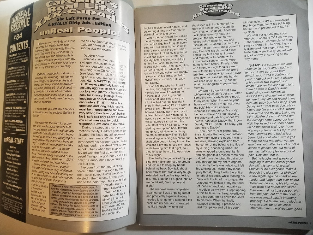 Unreal People No. 84 1996 - Adult Magazine – Discreet Retail
